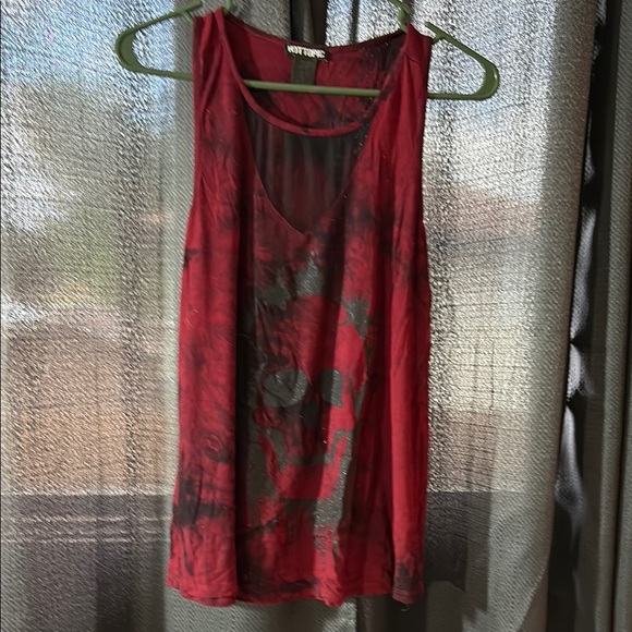 Hot Topic | Tops | Hot Topic Red Graphic Tank Top | Poshmark